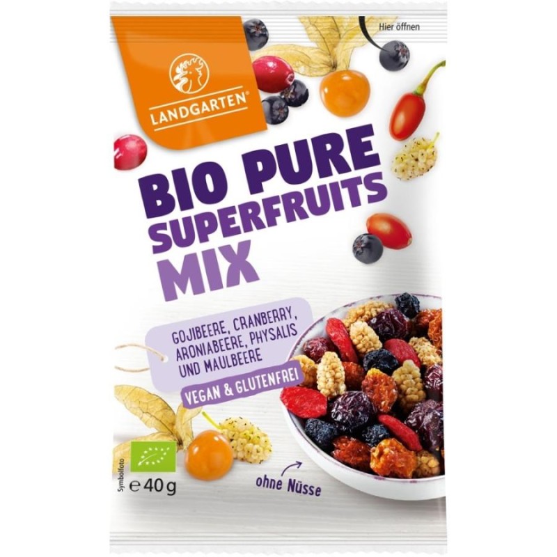 Amestec de superfructe bio pure - 40 g - Landgarten - Biomag.ro
