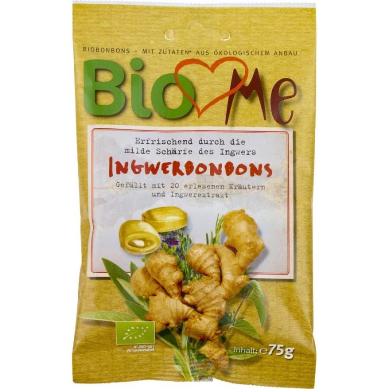 Bomboane cu ghimbir bio - 75 g - BIO Loves Me - Biomag.ro
