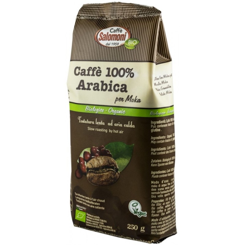 Cafea bio 100% arabica, 250g salomoni cafe - Caffe Salomoni - Biomag.ro