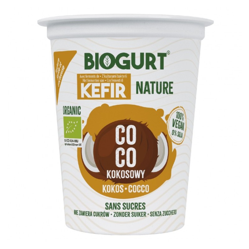 Kefir bio din bautura de cocos natur, 400g - Biogurt - Biomag.ro