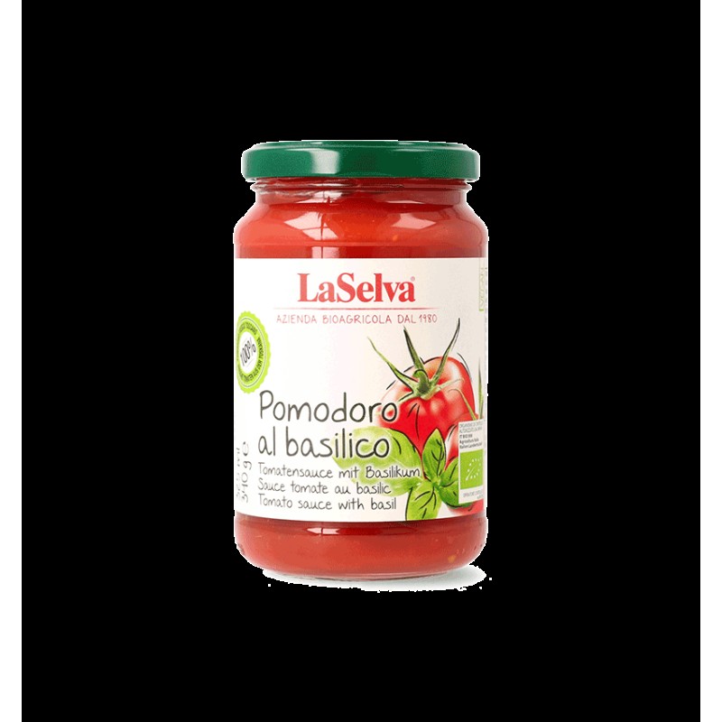 Sos bio de rosii cu busuioc, 340g - LaSelva - Biomag.ro