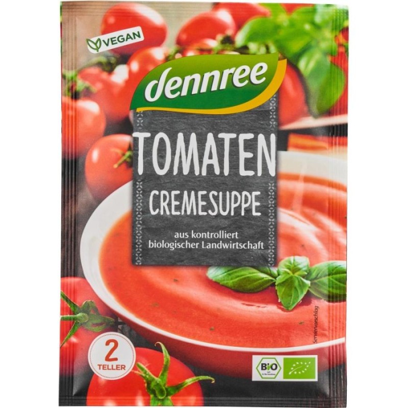 Supa crema de rosii la plic - 40 g - Dennree - Biomag.ro