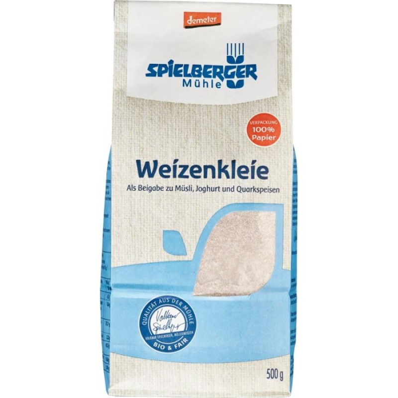 Tarate de grau bio demeter - 500 g - Spielberger - Biomag.ro